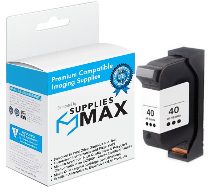 Remanufactured HP 51640A Inkjet - Black www.SuppliesMAX.com