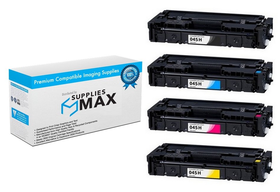 Compatible Canon CRG-045H-COMBO High Yield Toner Cartridge Combo Pack www.SuppliesMAX.com